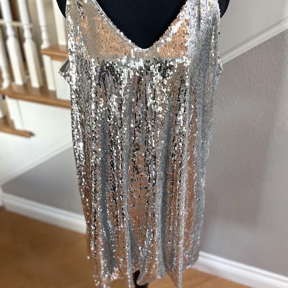 Dresses | Sequin Silver Dress New Years Eve | Poshmark